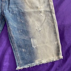 Parish Nation | Shorts | Mens Parish Nation Blue White Rinse Denim ...